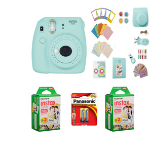 FujiFilm Instax Mini 9 Camera, Ice Blue With 2x Instax Films and ...