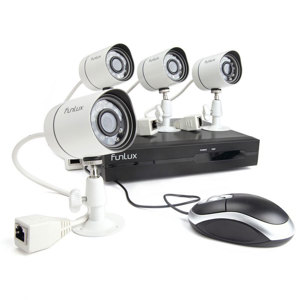 Funlux 4-Channel 720P sPoE NVR System with 500GB HDD, Includes 4x ...