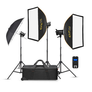 Flashpoint BLAZ 300-V 300Ws R2 Studio Monolight Flash (3 Light Kit ...