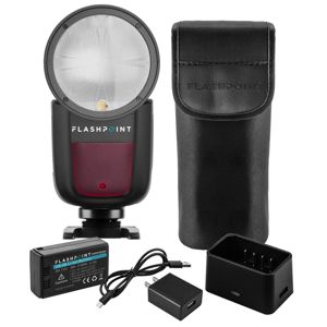Used Flashpoint Zoom Li-on X R2 TTL On-Camera Round Flash Speedlight ...