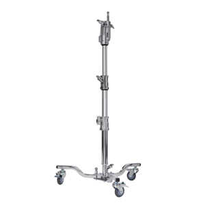 Flashpoint 3.8' Lowboy Steel Stand with Low Rolling Base and Combo Head ...