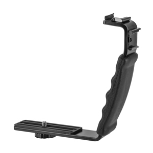 Flashpoint Dual Shoe Mount L-Bracket For DSLR Camera Video Lights ...