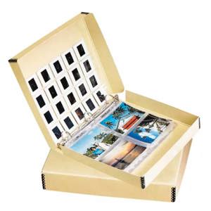 Lineco Archival Oversized 3-Ring Album Box 12.25x11.25x2in, Tan