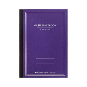 Itoya Profolio Oasis Medium Notebook, A5: 5.8x8.3", Purple OA-MD-PU