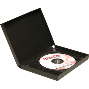 Print File Single CD/DVD Clamshell Folio Box, Black - Adorama