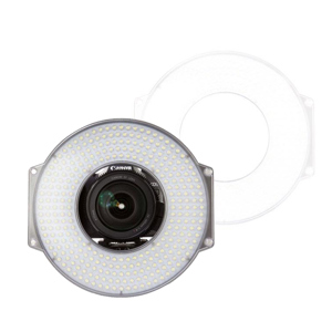 F&V Lighting R-300 LED Ring Light with L-Bracket W/Milk Diffusion Filter