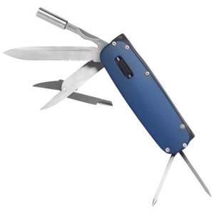 Gerber Fit, 22 Lumen L.E.D. Flashlight Multitool, Blue - Adorama