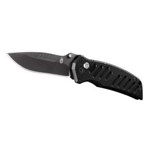 Gerber Mini Swagger AO Knife with Drop Point Fine Edge Black Blade