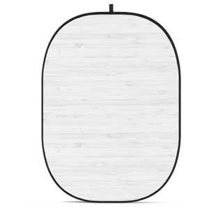 Glow CBA-WW0005 5x6.5' Fabric Collapsible Backdrop, Wooden Wall CBA-WW0005