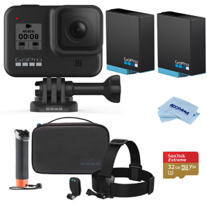 GoPro HERO8 Black - Bundle With Floating Grip and HD Mount And Case Kit
