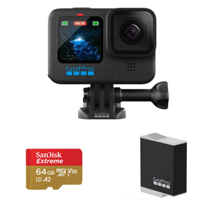 GoPro HERO12 Black Camera, Bundle with Enduro Li-Ion Battery & 64GB ...