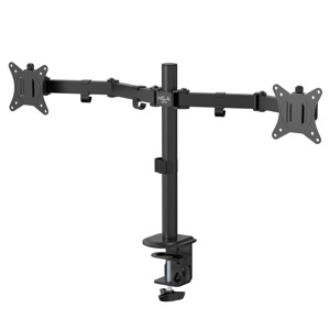 H&A Heavy Duty Steel Fully Adjustable Dual Monitor Desk Mount Stand ...