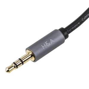 H&A Stereo Mini Male to Stereo Mini Male Auxilary Cable (Gold Series) 3 ...