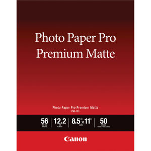 Canon Pro PM-101 Matte Premium Photo Paper (8.5x11"), 50 Sheets 8657B004