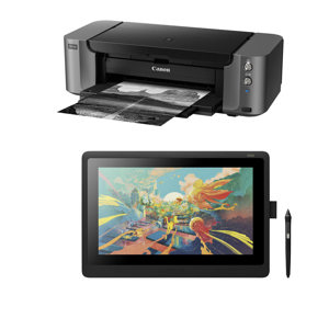 Canon Pixma PRO-10 Printer with Wacom Cintiq Creative Display