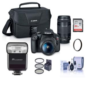 Canon EOS Rebel T7 DSLR Camera with EFS 18-55mm and EF 75-300mm Lens W ...