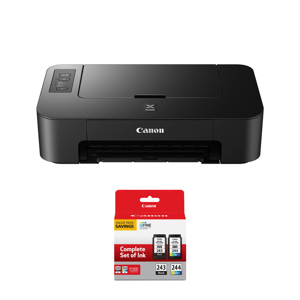 Canon PIXMA TS202 Inkjet Printer with PG-243 Black, CL-244 Color Ink ...