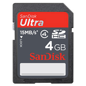 SanDisk 4GB Ultra Class 4 (HD) SDHC Memory Card - Adorama