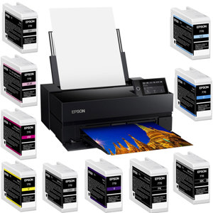 Epson SureColor P700 13" Wireless Inkjet Photo Printer, Bundle w/Color ...