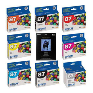 Epson Complete Ink & Paper Set for Stylus Photo R1900 Printer, Includes ...
