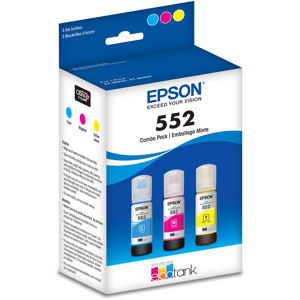 Epson Claria ET Premium T552 70ml CMY Color Ink Bottles Combo Pack ...