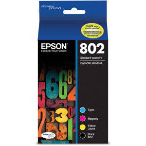 Epson T802 Standard Capacity Black and Color DURABrite Ultra Ink Combo ...