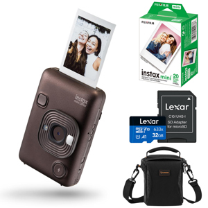 Fujifilm Instax Mini LiPlay Hybrid Instant Camera, Deep Bronze,w ...