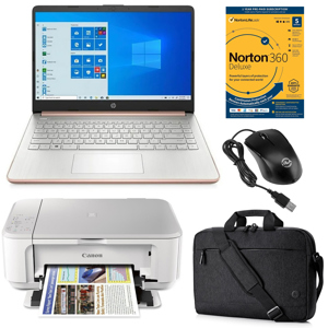 HP 14-dq0070nr 14" HD Touchscreen Laptop w/Canon PIXMA MG3620 AIO ...