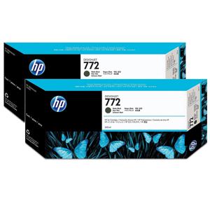 HP 2 Pack CN635A 772 300-ml Matte Black Ink Cartridge CN635A 2