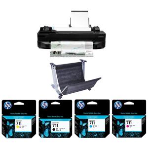 HP Designjet T120 24" ePrinter With HP 24" Stand & Black/Cyan/Magenta ...