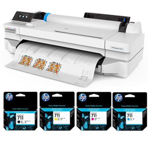 HP DesignJet T100 Large Format Compact Wireless Plotter Printer - 24 ...