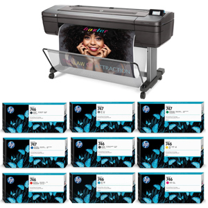 HP DesignJet Z6dr Large Format PostScript Graphics Printer,44",DualRoll ...