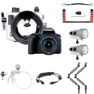 Ikelite 200DLM/C Underwater Housing Wide Angle Kit, Rebel SL3, 2x DS160 ...