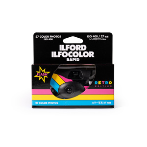Ilford ILFOCOLOR Rapid Retro Single Use Color Film Camera, 27 Exposures ...