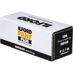 Ilford PAN F Plus Ultrafine Grain Black/White Film, ISO 50, 120 Format ...