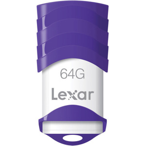 Lexar JumpDrive V30 64GB USB 2.0 Flash Drive, Purple LJDV30-64GABNL