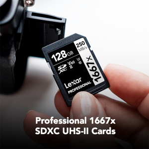 Lexar SILVER Series Professional 1667x 128GB UHS-II SDXC Memory Card ...