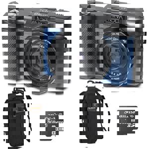 Minolta MND30 30MP 2.7K QHD 3.0" LCD Screen Digital Camera, Blue ...