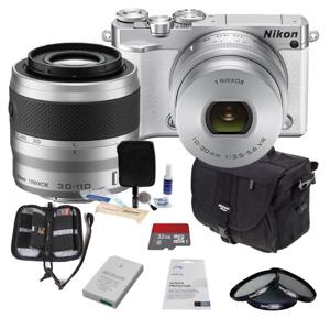 Nikon 1 J5 Mirrorless Camera w/10-30mm &30-110mm Lens and Premium ...