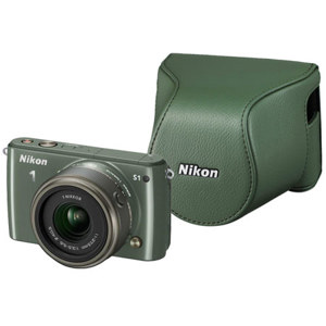 Nikon 1 S1 Camera with 11-27.5mm Lens, Khaki, Bundle with Nikon Body ...