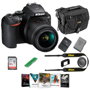 Nikon D3500 24MP DSLR Camera Black AF-P DX NIKKOR 18-55mm VR Lens W ...