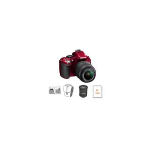 Nikon D5200 Camera w/18-55mm Lens, Red, Bundle w/18-200mm Lens & MORE