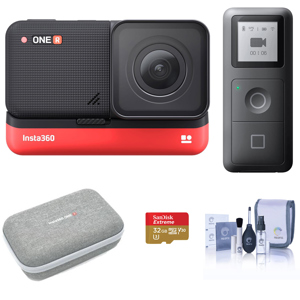 Insta360 ONE R 4K Edition, Bundle with Bluetooth Remote, Case, Memory Card
