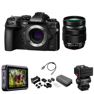 OM SYSTEM OM-1 Mirrorless Digital Camera with 12-40mm Lens Kit, Atomos Kit