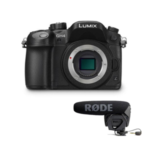 Panasonic Lumix DMC-GH4 Mirrorless Digital Camera Black W/Rode VideoMic ...