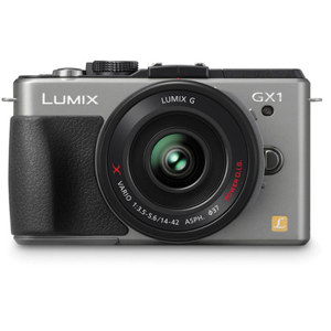 Panasonic Lumix DMC-GX1 Camera Body with GX 14-42mm Lens, Silver