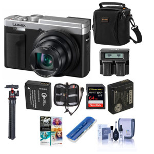 Panasonic Lumix DC-ZS80 Digital Camera, Silver, Kit With Accessories