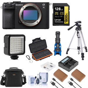 Sony Alpha a7C II Mirrorless Camera, Black, Bundle with Accessory Kit ...
