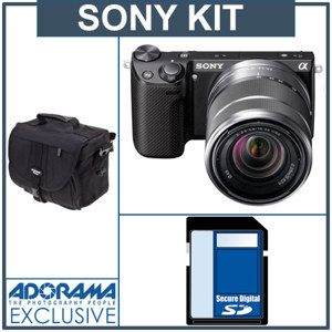 Sony Alpha NEX-5R 18-55mm Lens Bundle w/16GB Card, Bag, Battery & VIP FREE
