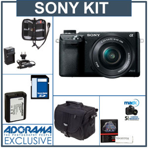 Sony Alpha NEX-6 Camera with 16-50mm F3.5-5.6 Lens and Accessory Bundle